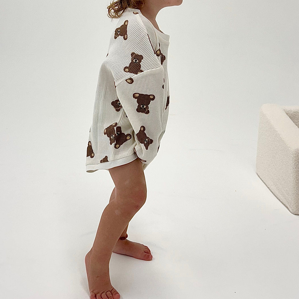 Long Sleeve Romper - Bear Hug – Mini Zali