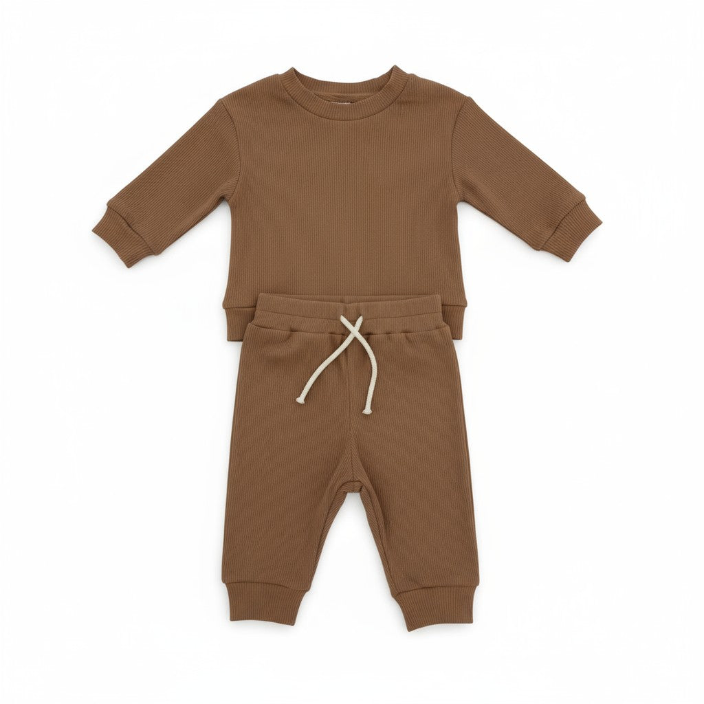 Basics Tracksuit - Light Brown – Mini Zali